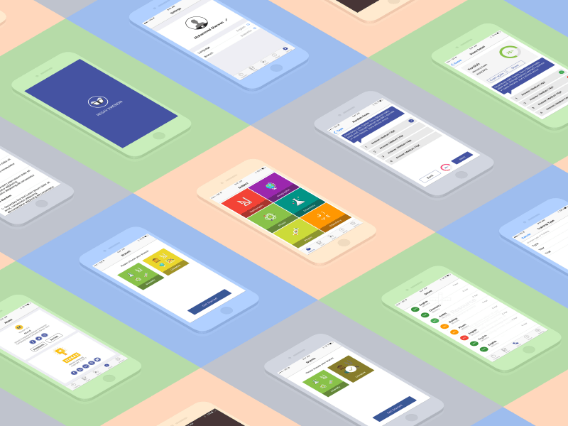 Online Exam Computer Web App Template Premium Vector