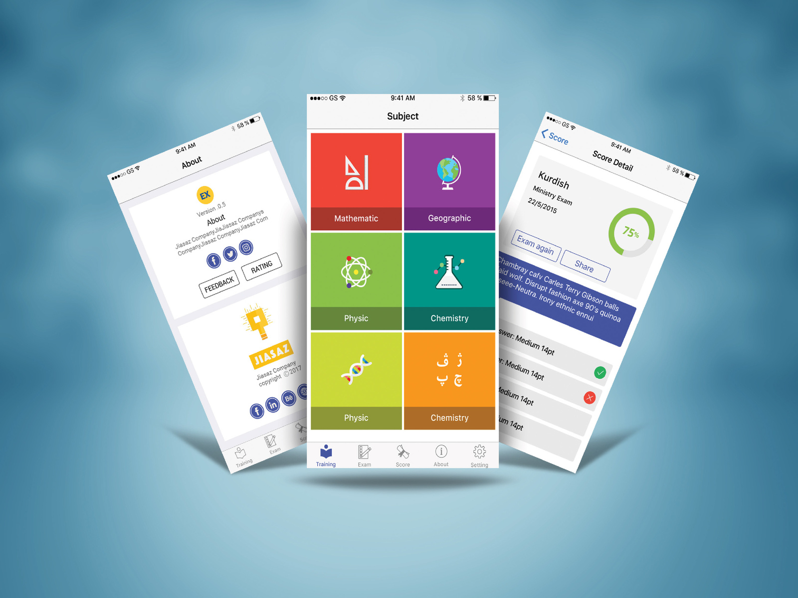 Online Exam Computer Web App Template Premium Vector