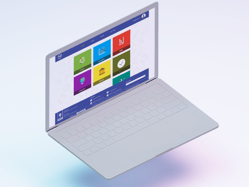 Online Exam Computer Web App Template Premium Vector