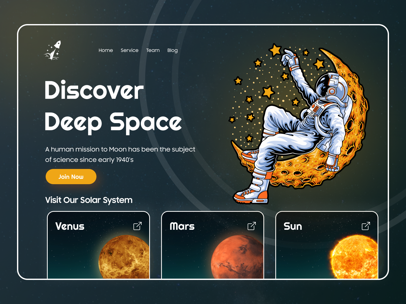 Space Landing Page by Qamar Hussain on Dribbble