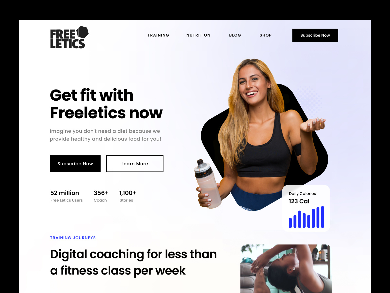 FREELETICS - Landing Page Design by UIUX STUDIO on Dribbble