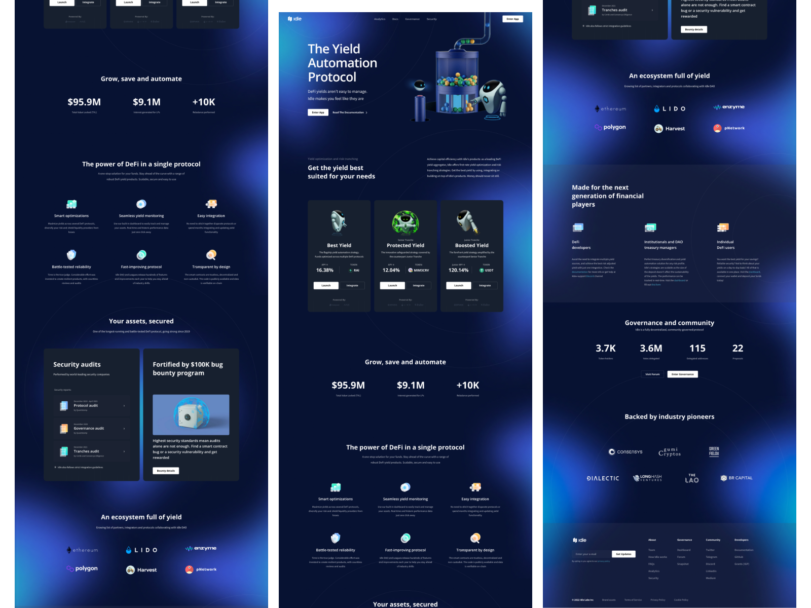 Idle Finance Website 3D NFT Design By SaaS Expert B2B UI UX Designer
