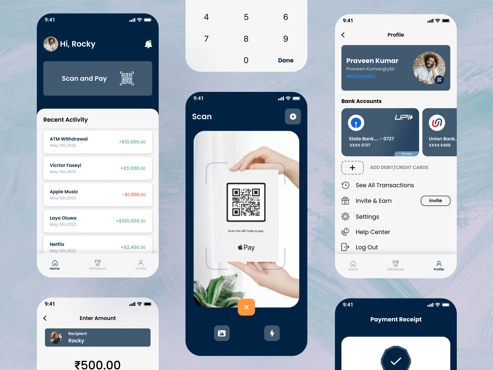 epay Mobile application by Praveen Kumar M on Dribbble