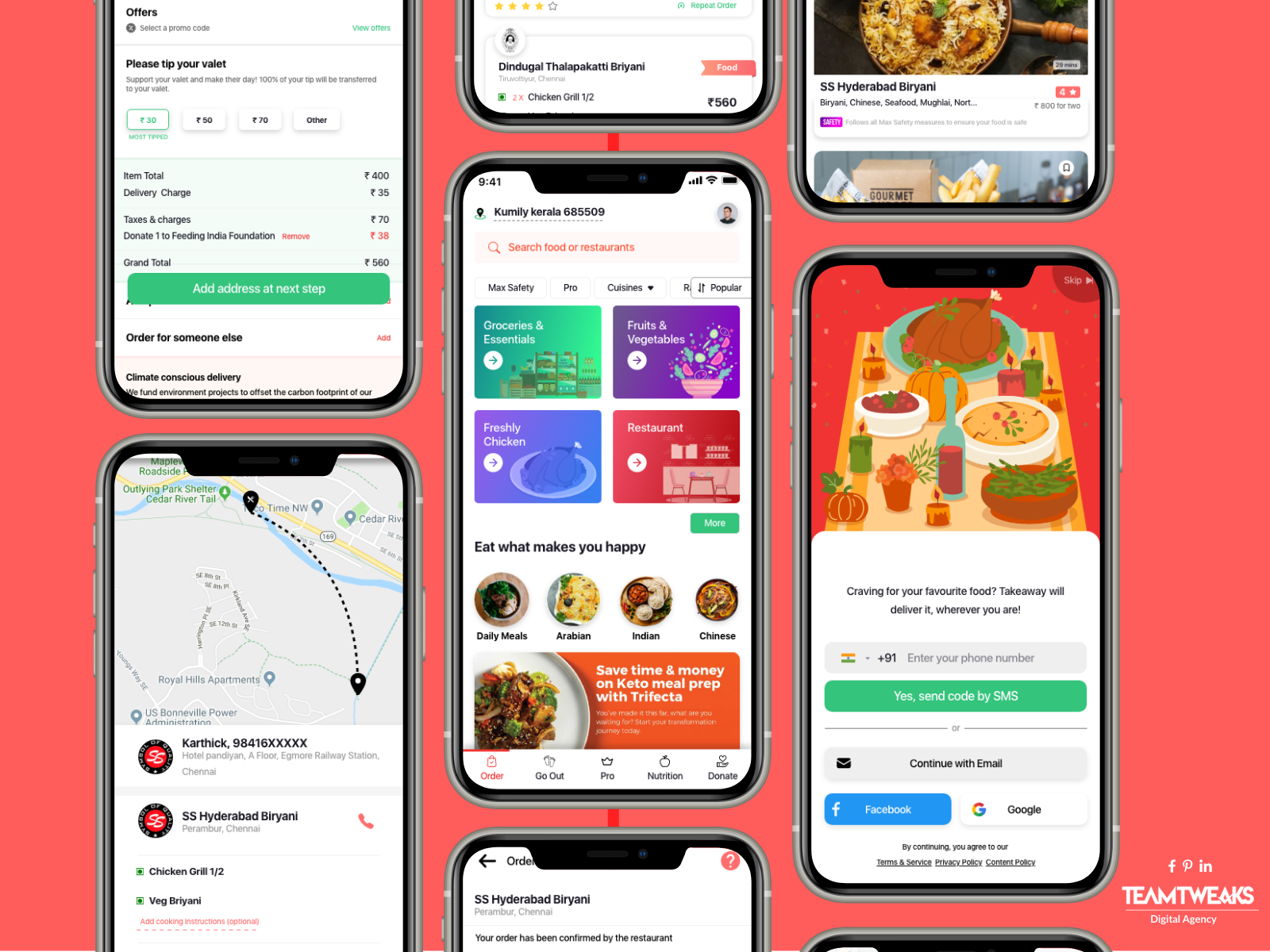 On Demand Food Delivery App Design By Team Tweaks Technologies Pvt Ltd