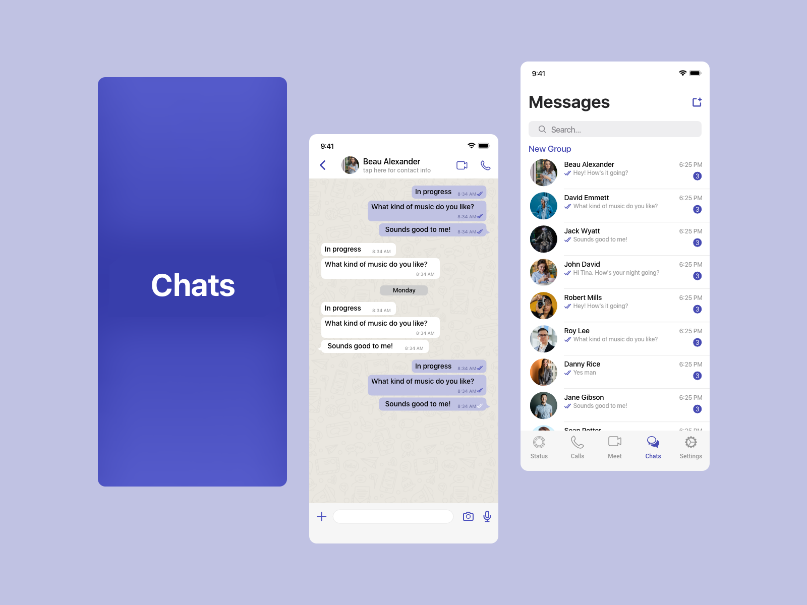 Chat app design by Team Tweaks Technologies Pvt Ltd on Dribbble