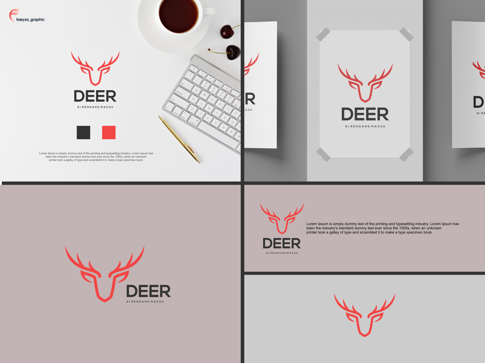 Deer logo by faeyza graphic on Dribbble