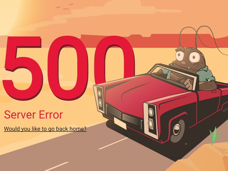 500 Error screen by RedBit Development on Dribbble