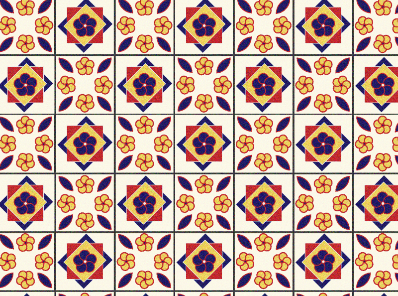 Illustrated Flower Tiles by Adam Moran on Dribbble