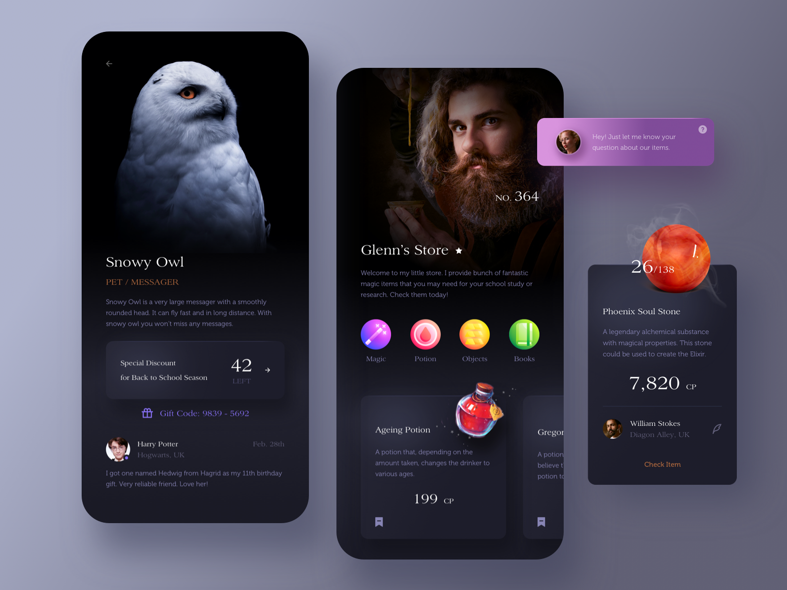 Magic store app. by Yi Li on Dribbble