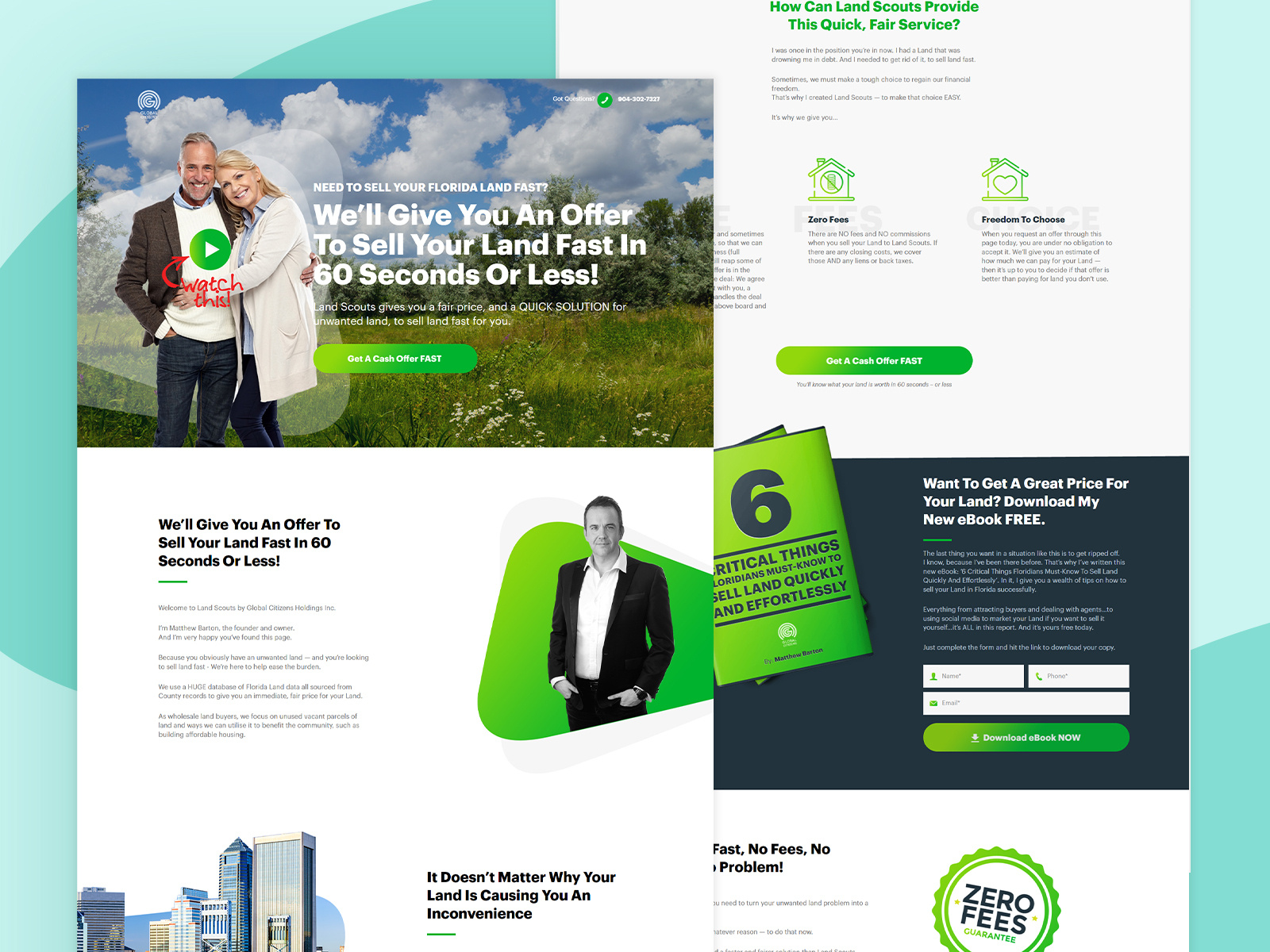 Land scout - Real estate Landing Page Website by Creative_Studio on ...