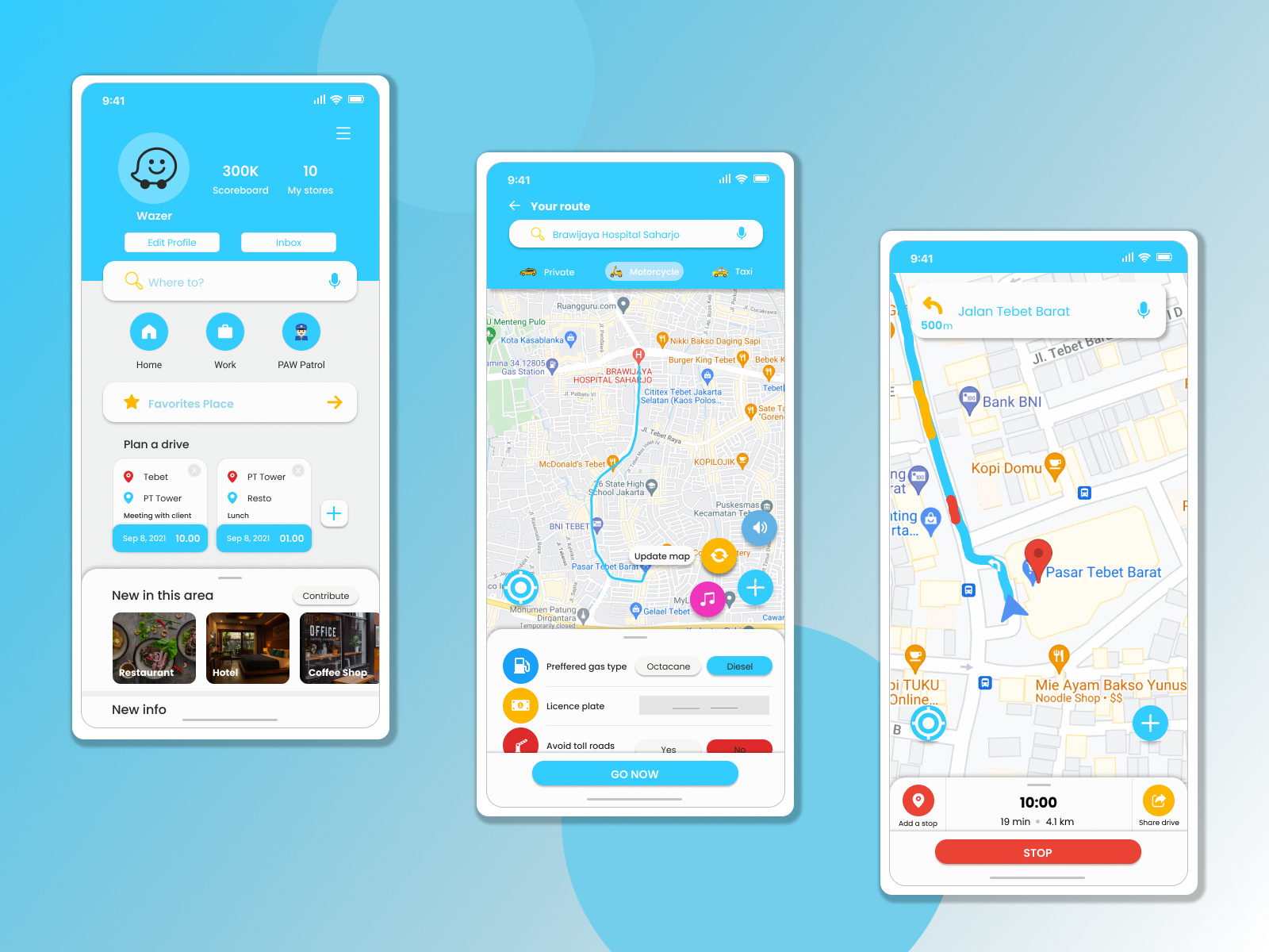 Waze App Redesign by Rizky Amalia W on Dribbble