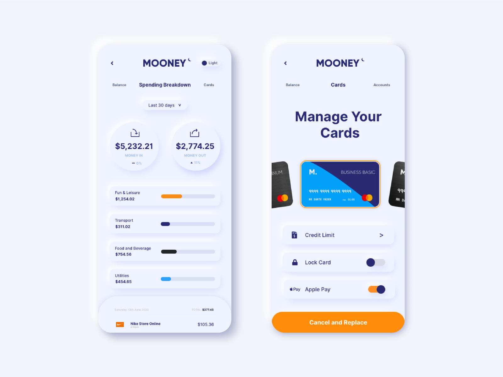 Card Management by Billy Harris on Dribbble