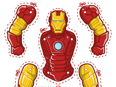 Iron Man cut out puppet by M. Gulin on Dribbble
