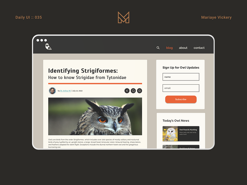 Blog UI designs, themes, templates and downloadable graphic elements on ...