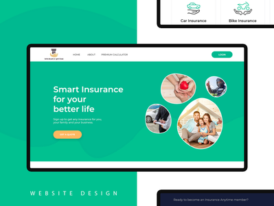 Insurance Company Website Design by Deepak Wason on Dribbble