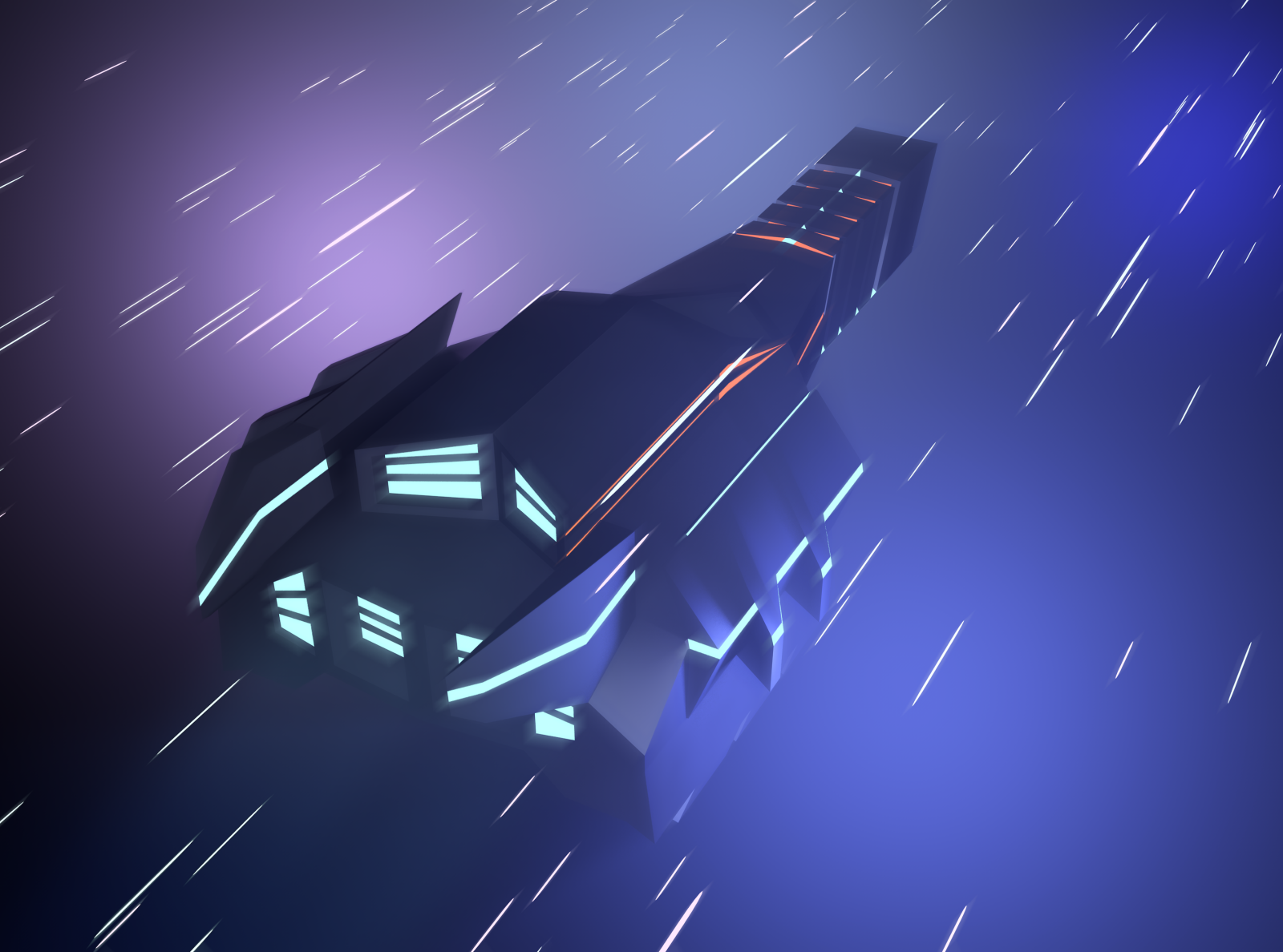 3D Spaceship Traveling at Lightspeed by Shakir Ahmad on Dribbble