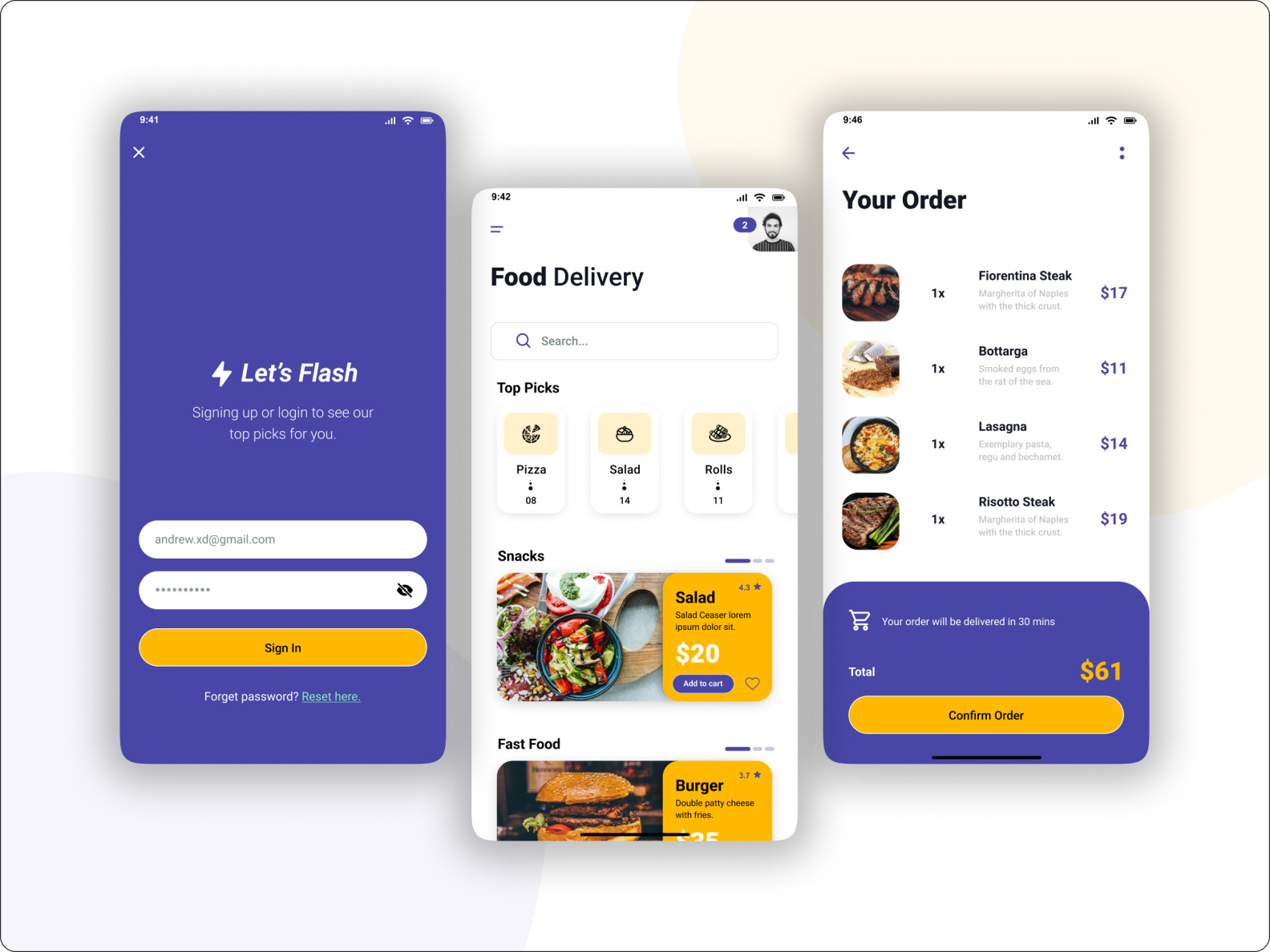 Food Delivery App UI Design by Shakir Ahmad on Dribbble