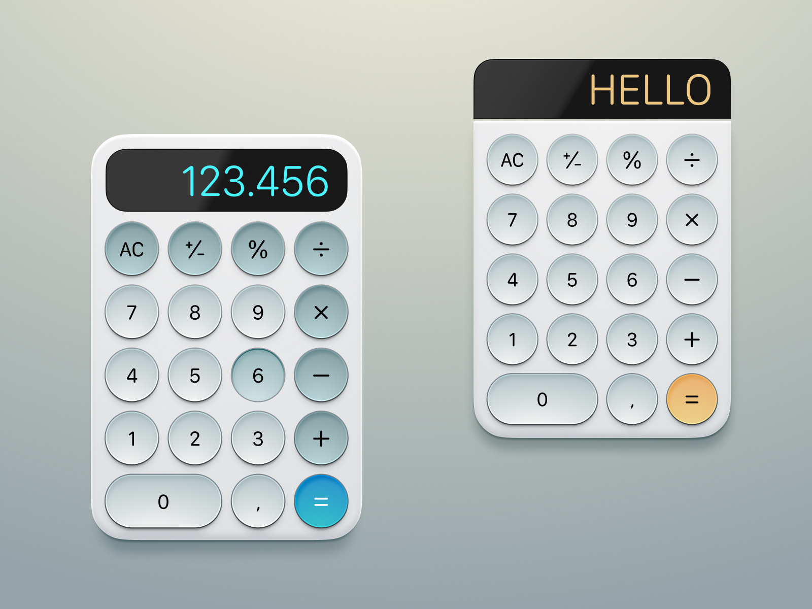 Calculator Interface by Nadiia Volynska on Dribbble
