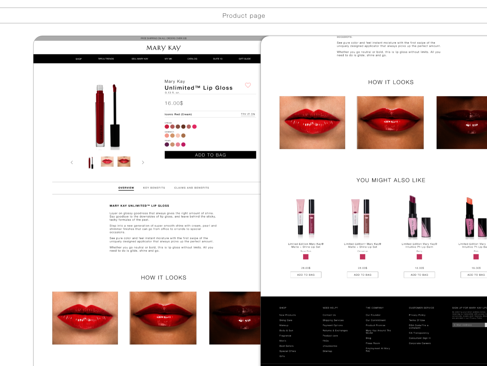 Mary Kay Website Redesign Product page by Anna Lebedenko on Dribbble