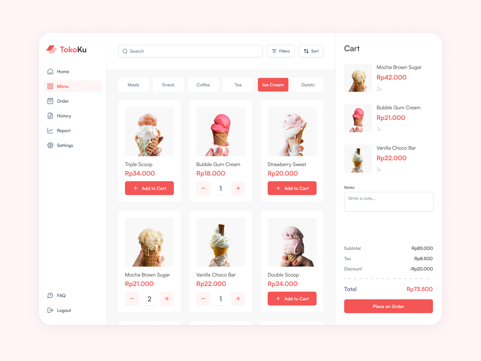 Cashier / POS System by Nisa Ishaq on Dribbble