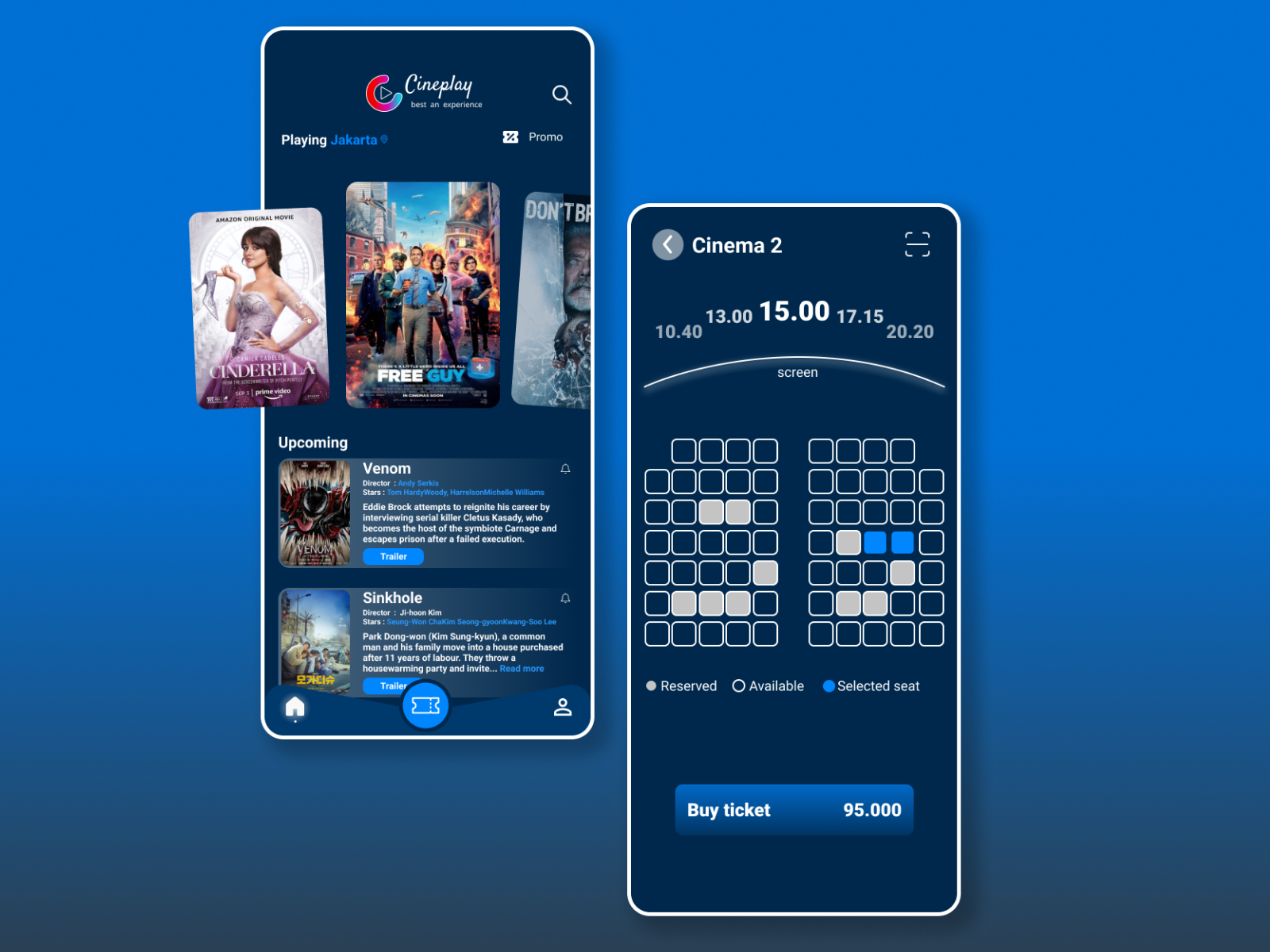 Cinema App Design by maulana on Dribbble