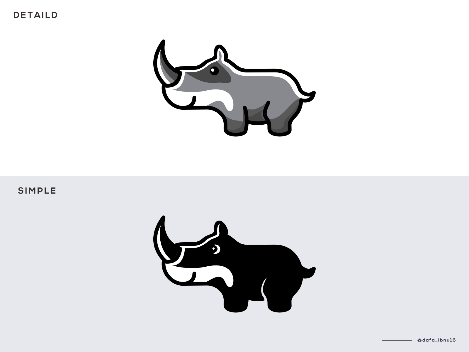 cute rhino logo by dafa_ibnu16 on Dribbble