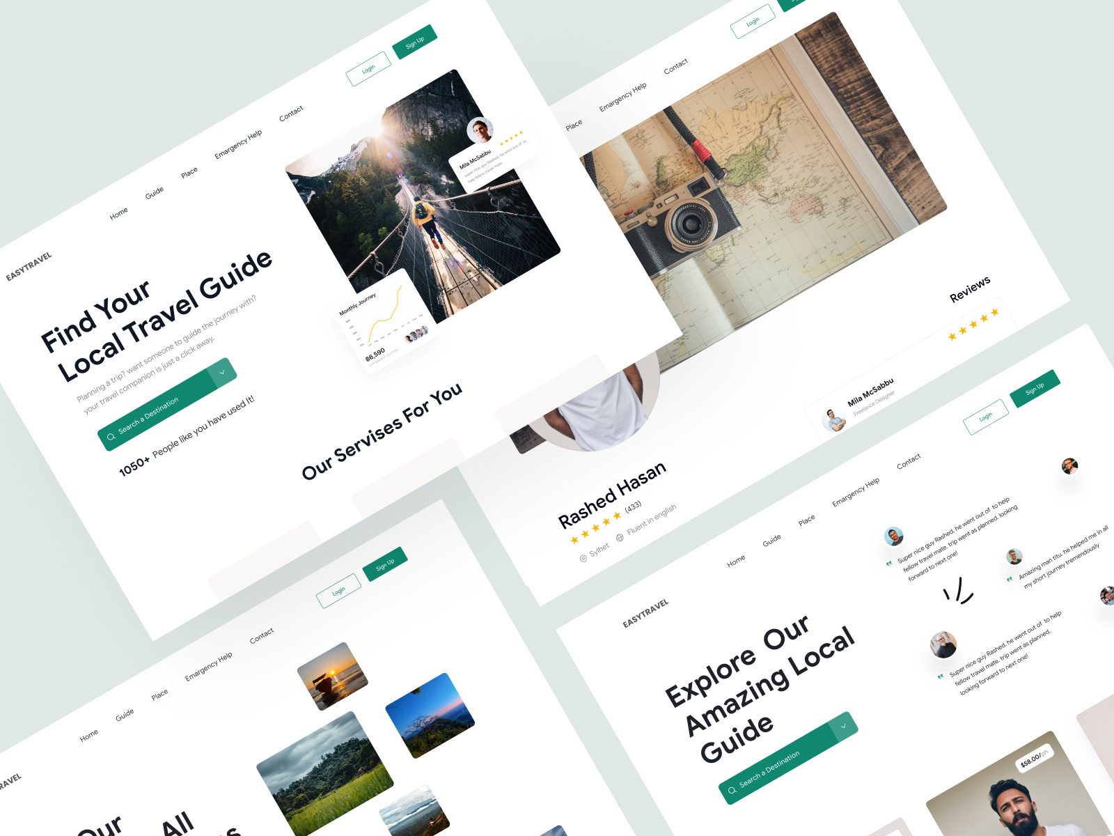 Travel Guide Full Website Design by Abdullah Rafi on Dribbble