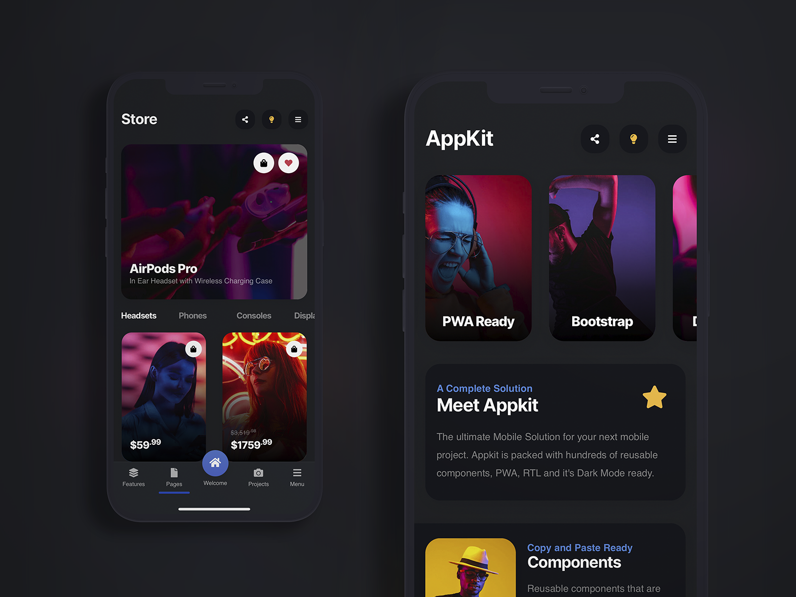 AppKit Mobile | Bootstrap Mobile Site Template & PWA by Enabled on Dribbble