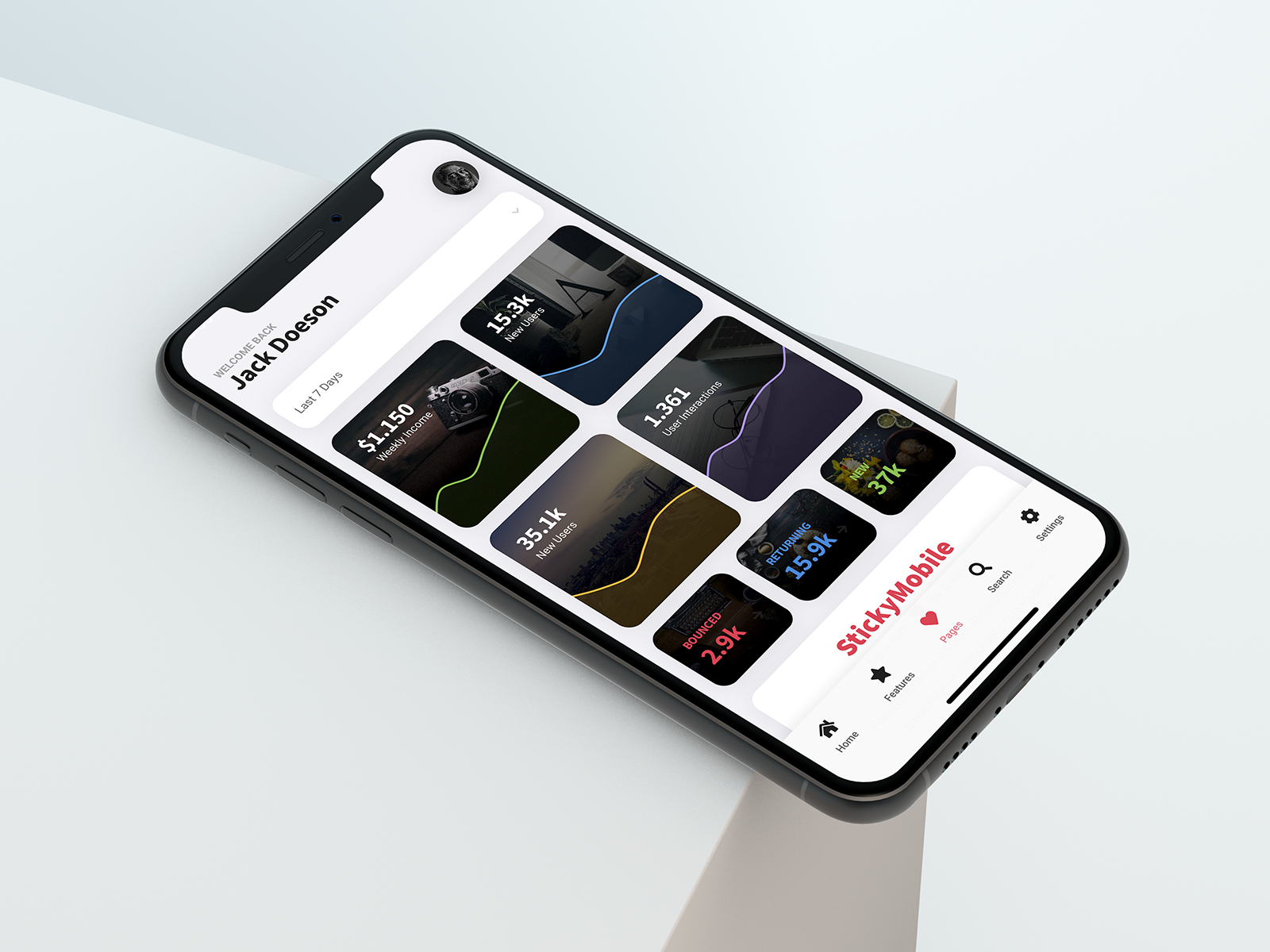 Sticky | Mobile Admin Template - Mobile Kit & PWA by Enabled on Dribbble