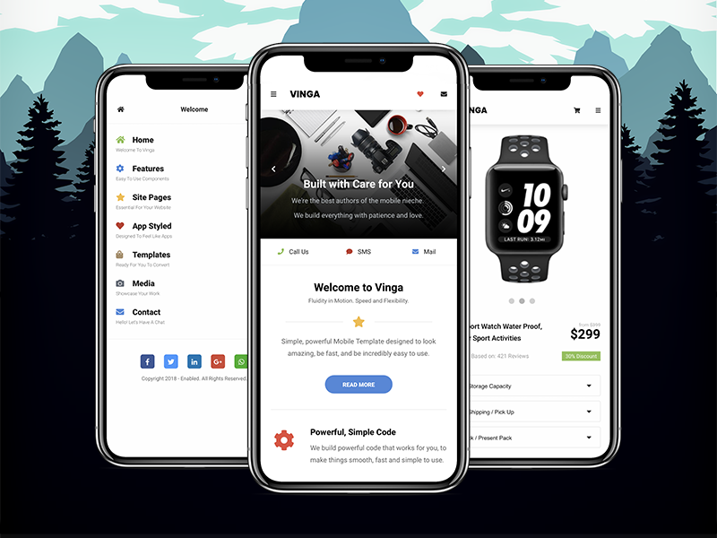 Vinga Mobile | MobileTemplate + PhoneGap & Cordova App by Enabled on ... Vinga Mobile | MobileTemplate + PhoneGap & Cordova App by Enabled on ...