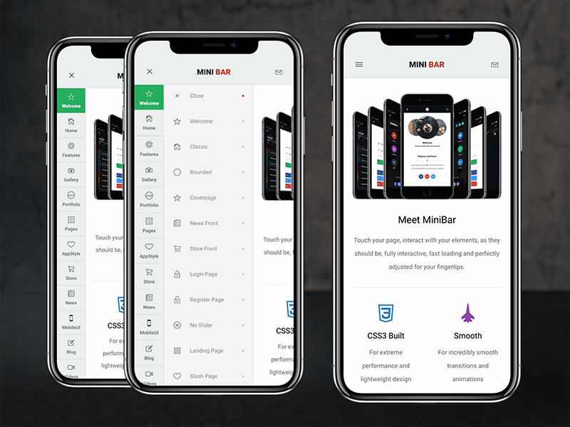 Minibar | Mobile Template by Enabled on Dribbble