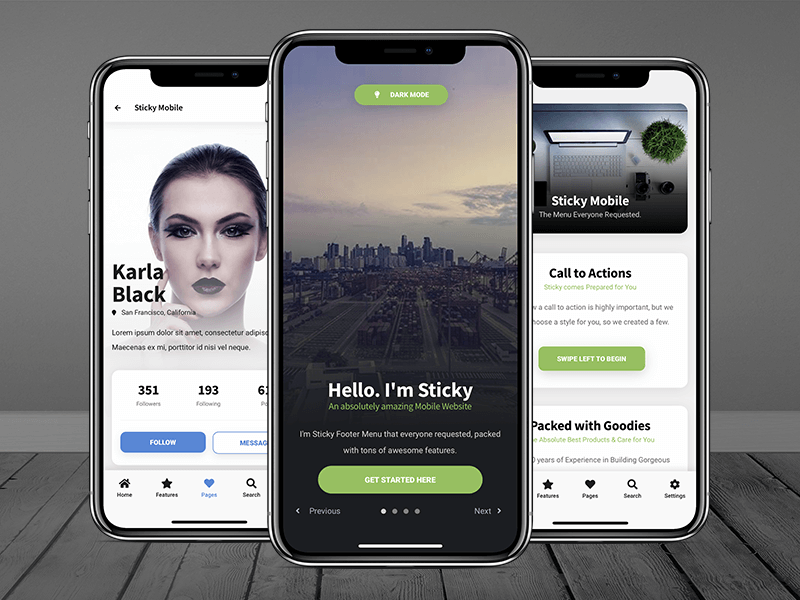 Sticky Mobile | Premium Mobile Template by Enabled on Dribbble