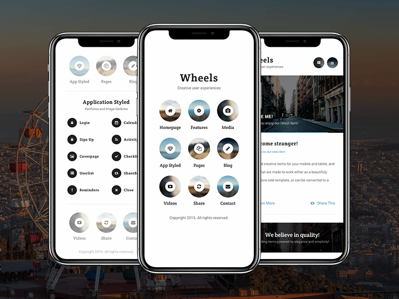 Wheels Mobile | Mobile Template by Enabled on Dribbble