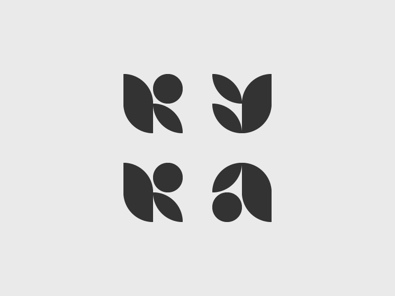 "Kuka" flower/fruit bouquet shop logo Wip by Denis Bezrukov on Dribbble