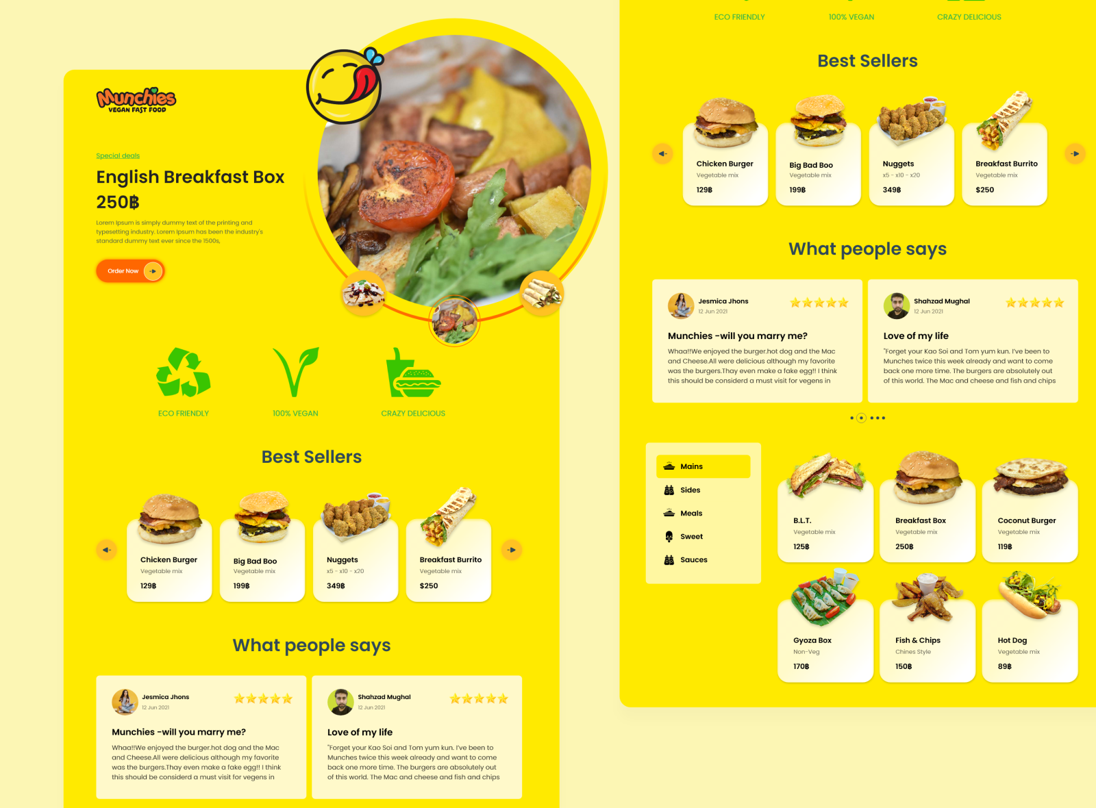 fast food website ui by Noman Malik on Dribbble