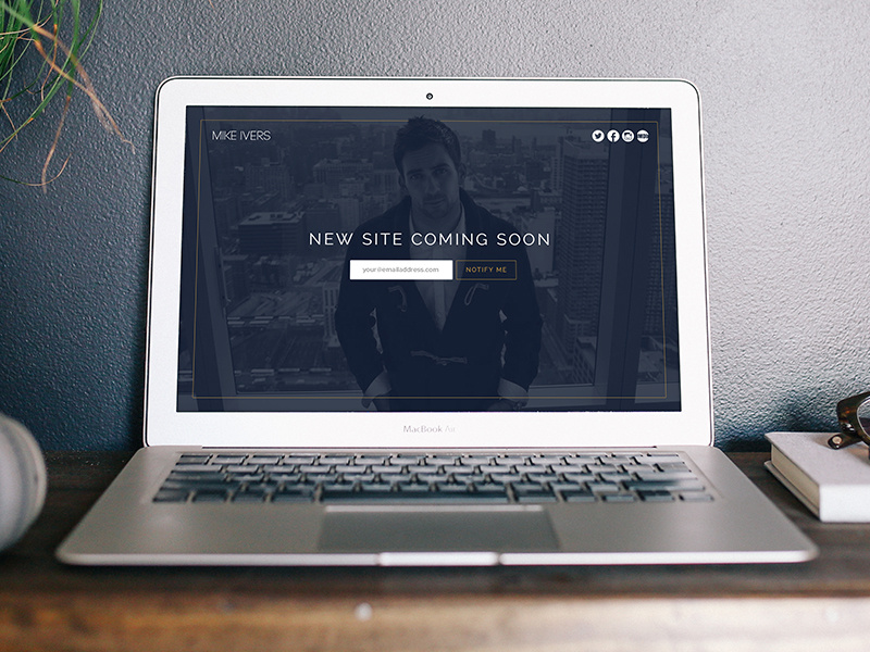 Mike Ivers splash page by Jeremy Ford on Dribbble