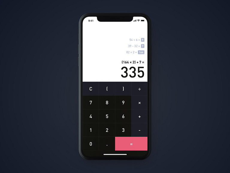 iOS Calculator by Richard Picot on Dribbble