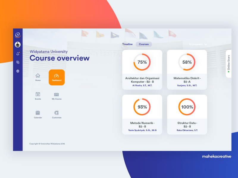 Online College Courses Web App by Raka Maheka on Dribbble