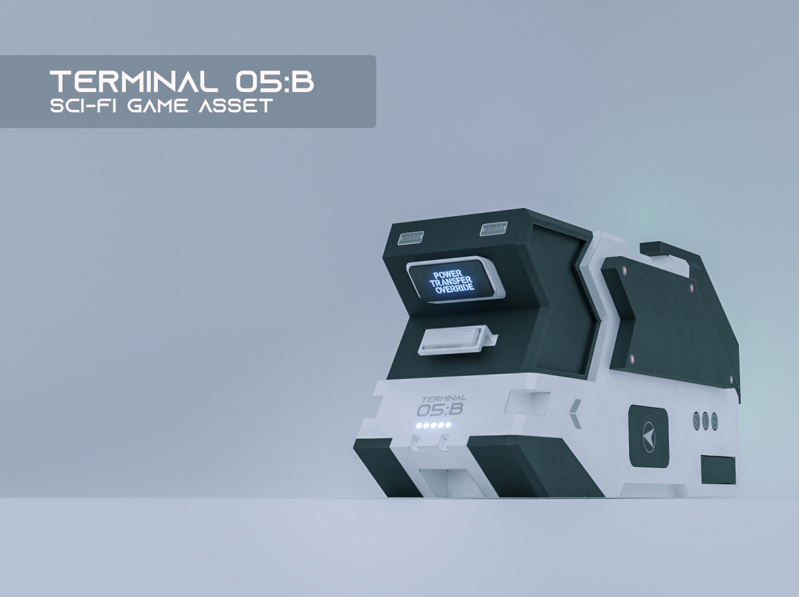 3D Sci-fi Low Poly Game Asset | Terminal 05:B | Blender 3D by CGRYU ...
