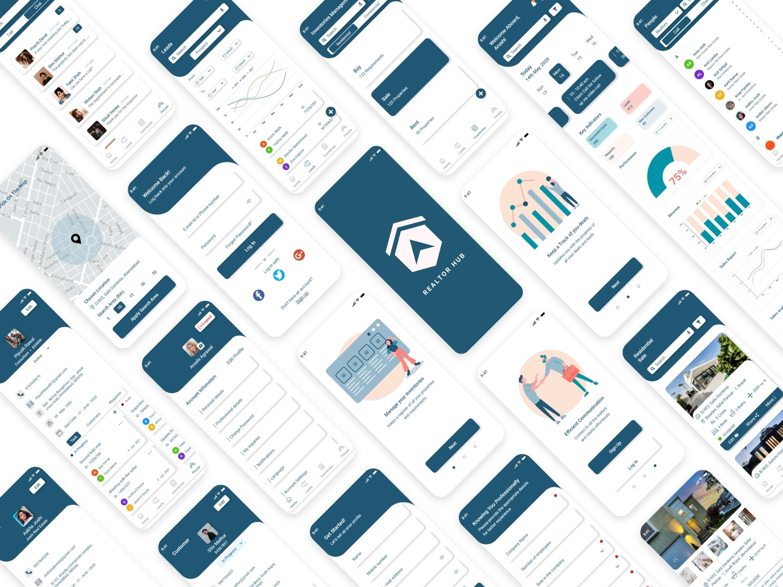 Realtor Hub UI screens by Yuti Gandhi on Dribbble