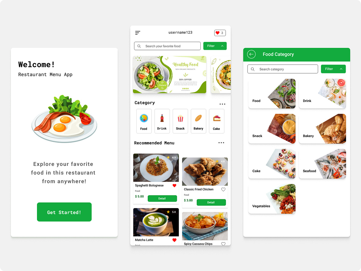 Food Menu App designs, themes, templates and downloadable graphic ...