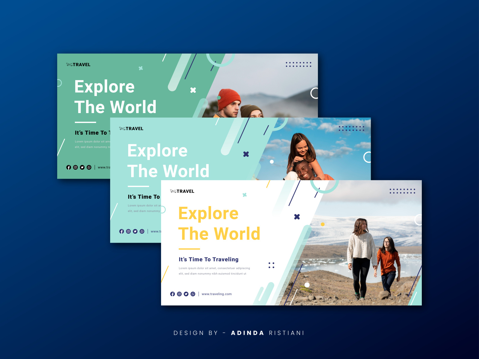Travel Banner Design by Adinda Ristiani on Dribbble