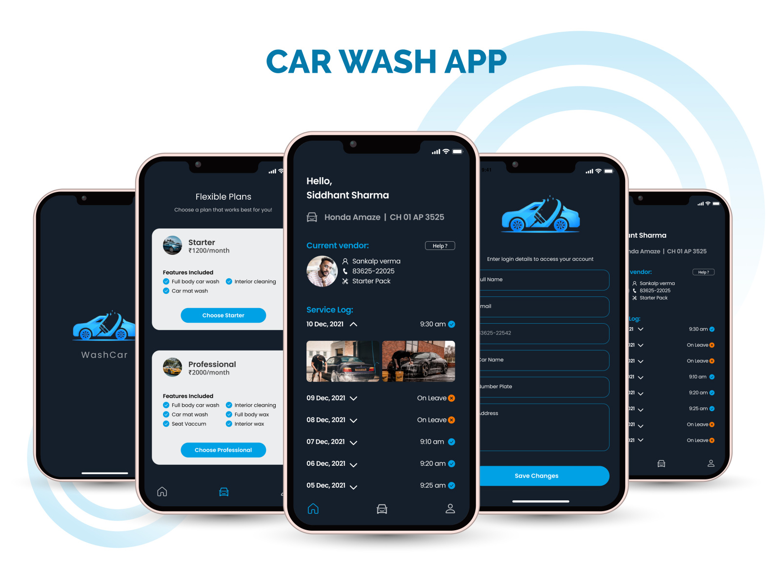 Car Wash App UI Design by iTinker on Dribbble