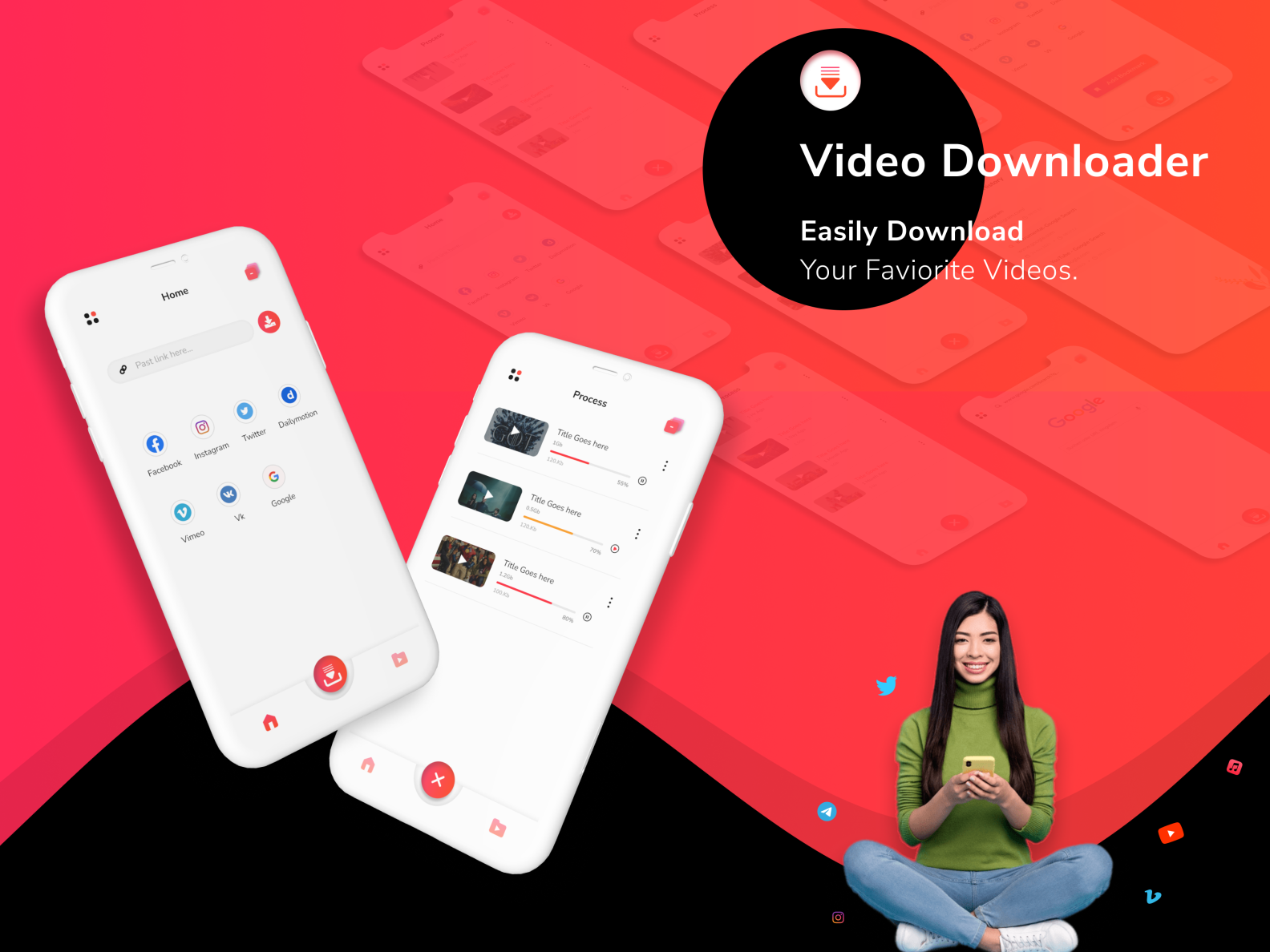 Video Downloader app - UI Concept by Ekta Sutariya on Dribbble