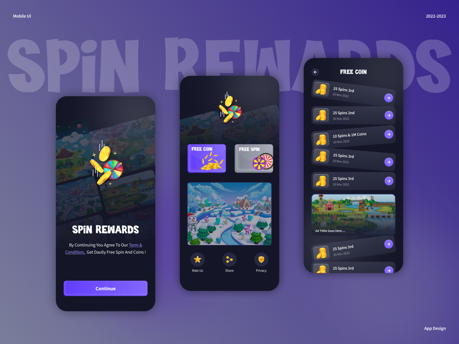 Spin Rewards UI Design by Ekta Sutariya on Dribbble