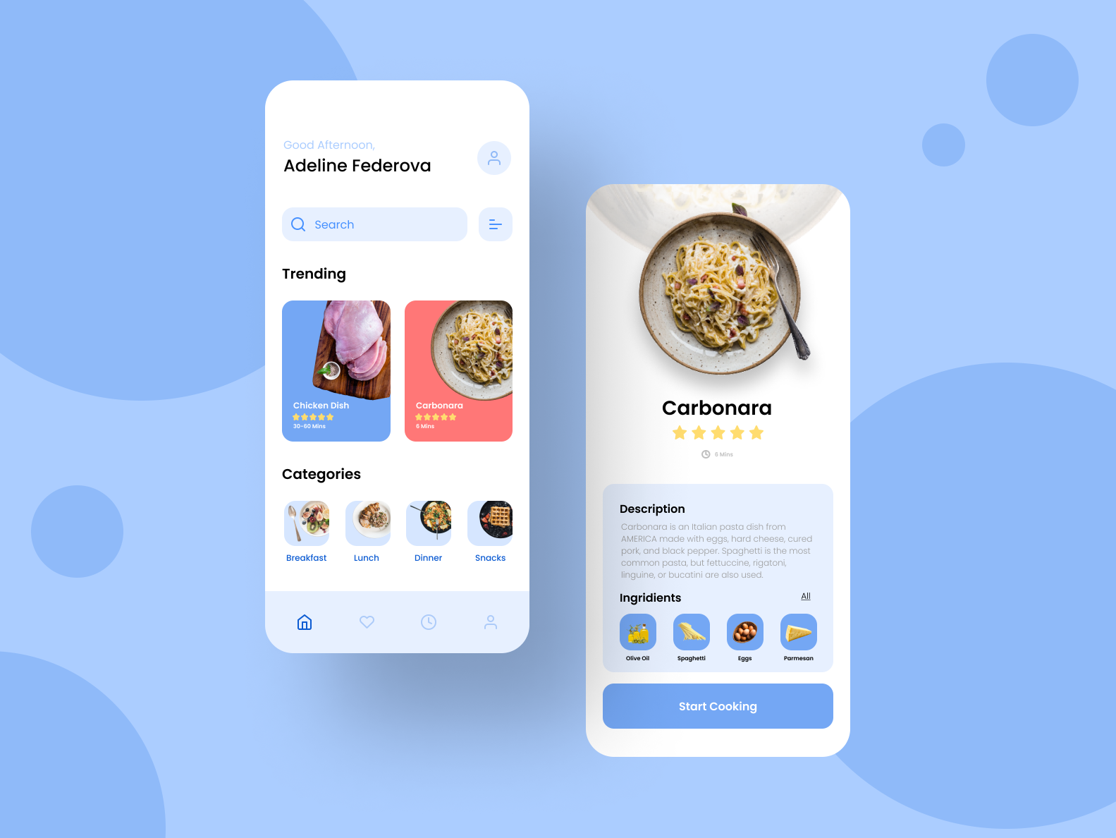 Cooking Mobile App by Adeline Federova on Dribbble