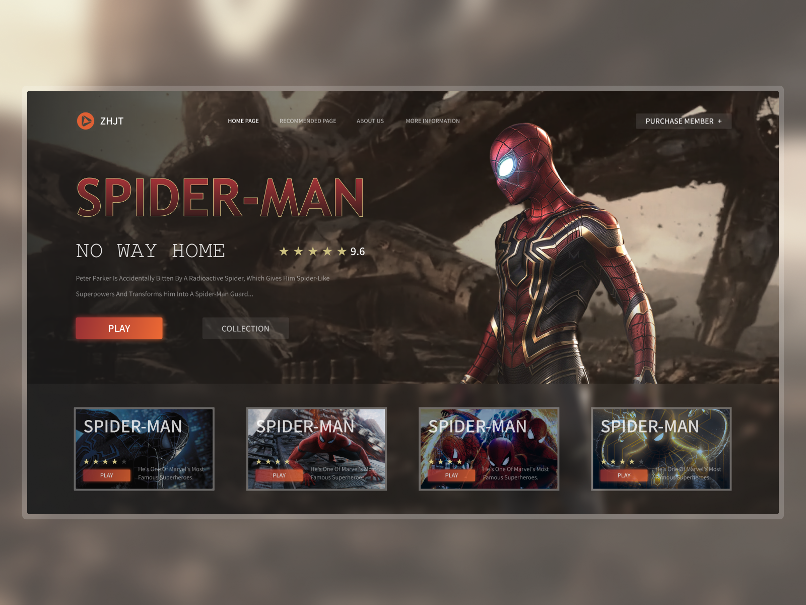 web spider-man by 周天 on Dribbble