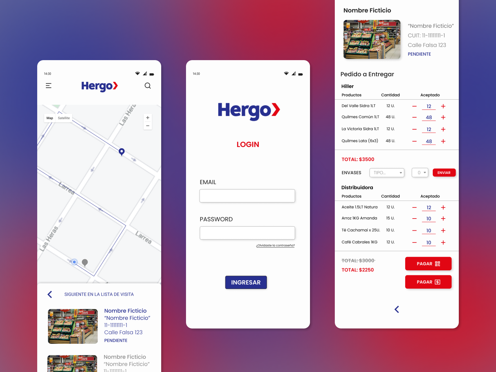 HERGO's App Design for Distributors! by Leila Gonzalez on Dribbble