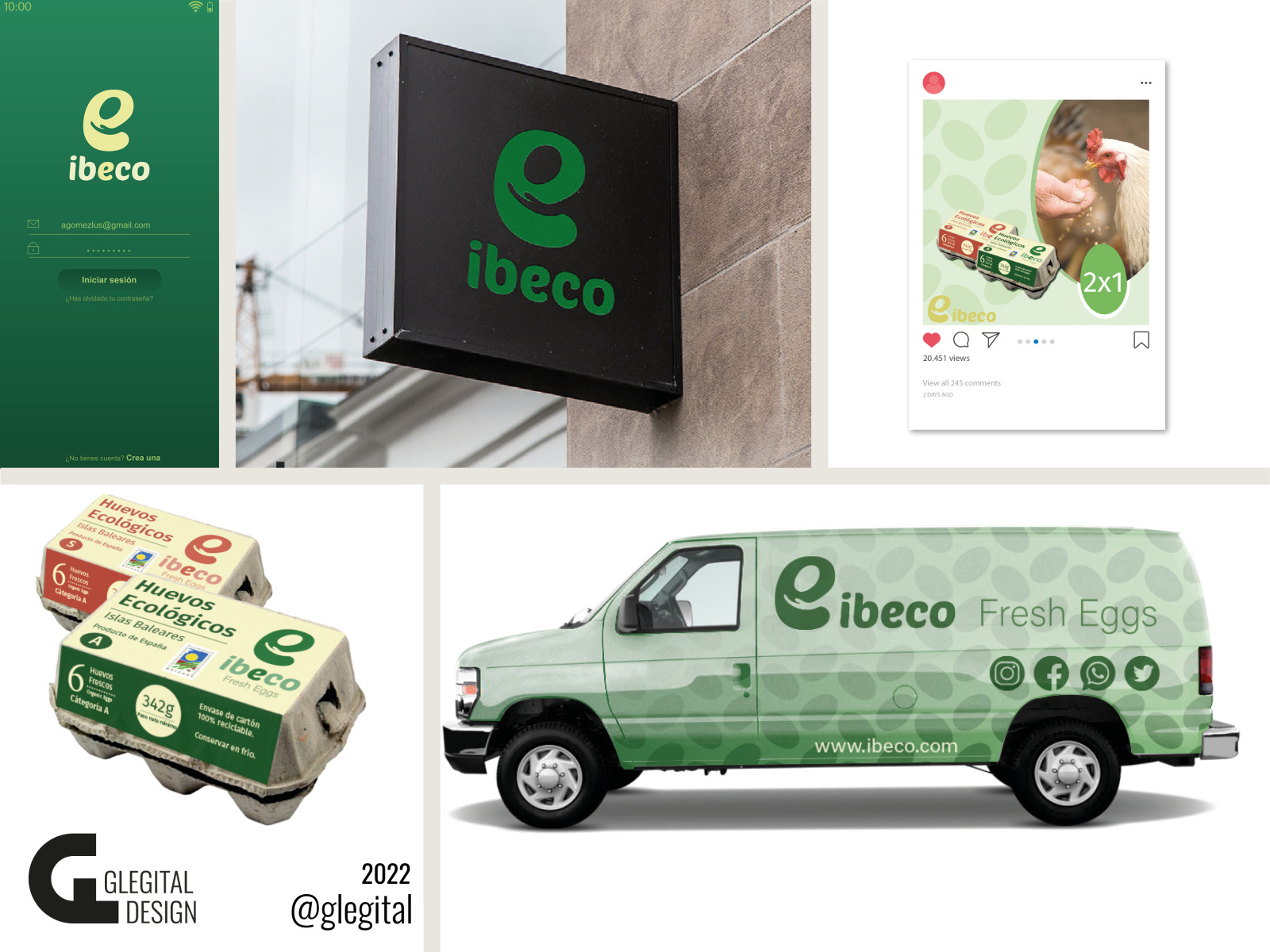 Ibeco Fresh Eggs by Glegital on Dribbble