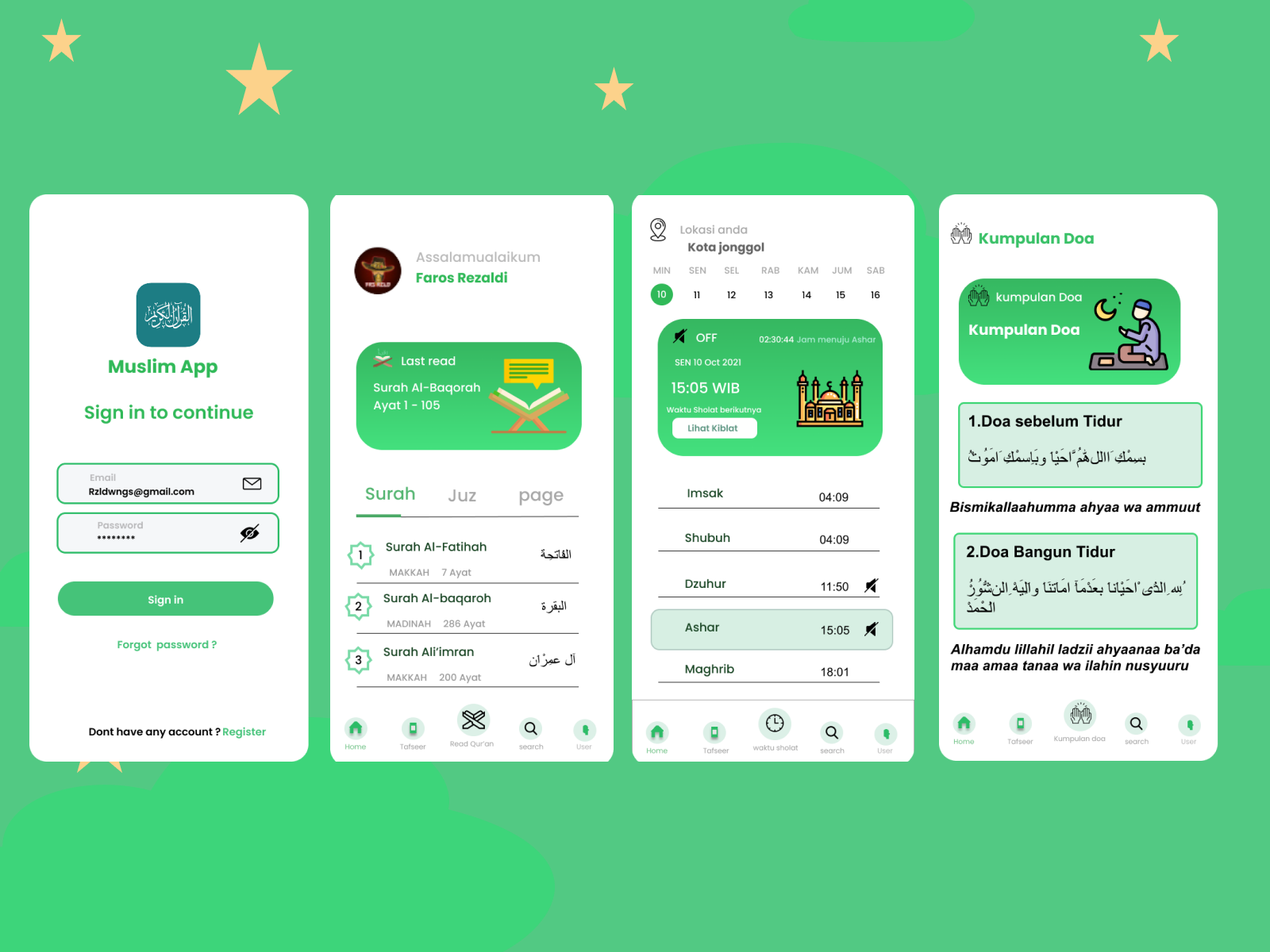 UI Muslim App by Reyzaa on Dribbble